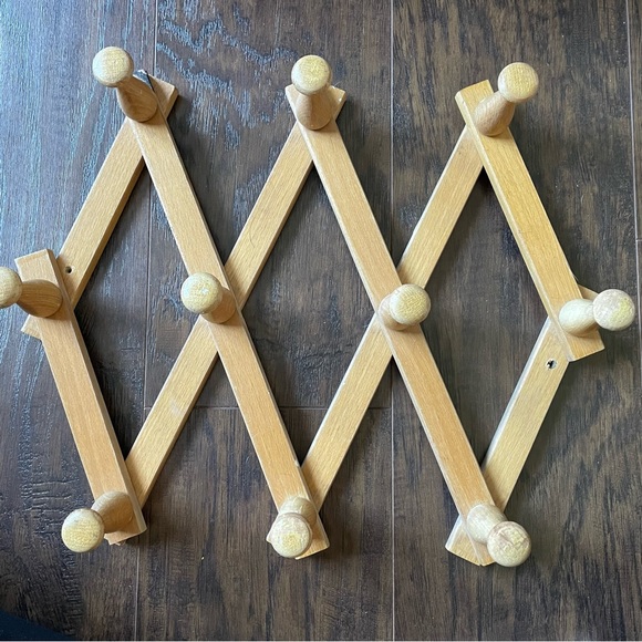 Vintage | Wall Decor | Vintage Wooden Accordion Clothing Rack | Poshmark